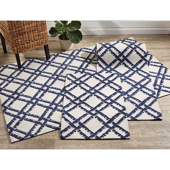 BAMBOO TRELLIS RUG RUNNER 2X6 | Ivystone