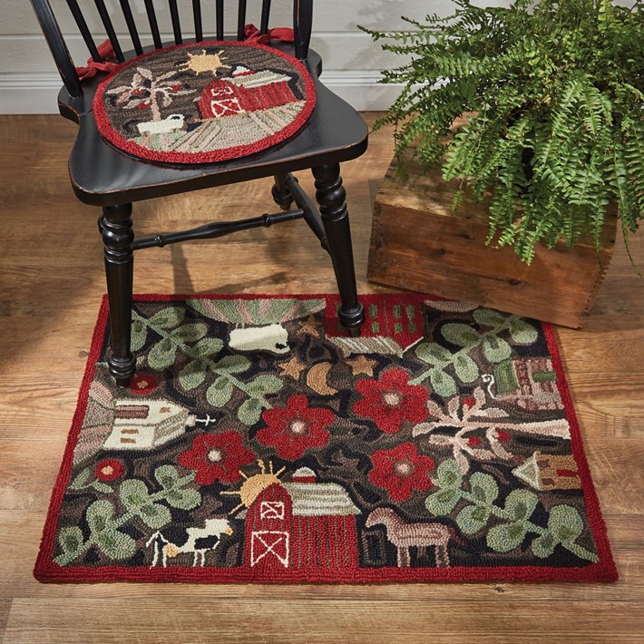 FARM LIFE HOOKED RUG 2X3 | Ivystone