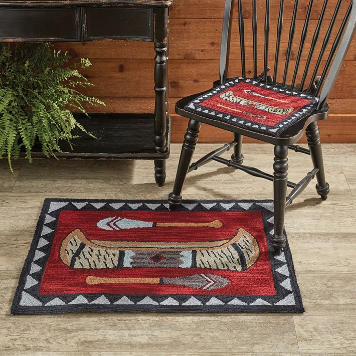 WILDERNESS CANOE HOOKED RUG 2X3 | Ivystone