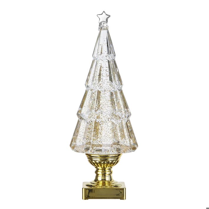 14 Lighted Tree with Gold Swirling Glitter | Ivystone