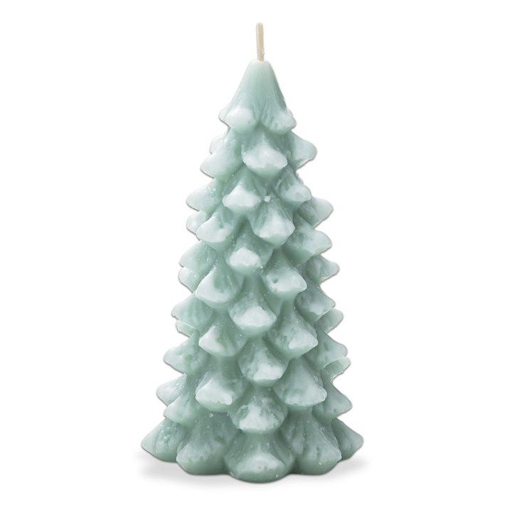 FROSTED PINE TREE CANDLE AQUA | Ivystone