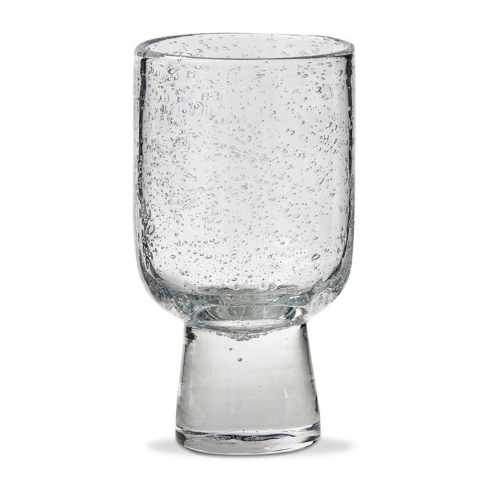 BUBBLE GLASS FOOTED ALL PURPOSE CLEAR | Ivystone