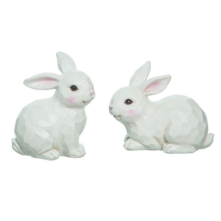 Lg Sculpted Bunny Fig 2 Asst | Ivystone
