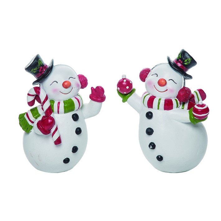 Res Red/White Striped Snowman Fig 2 Asst | Ivystone