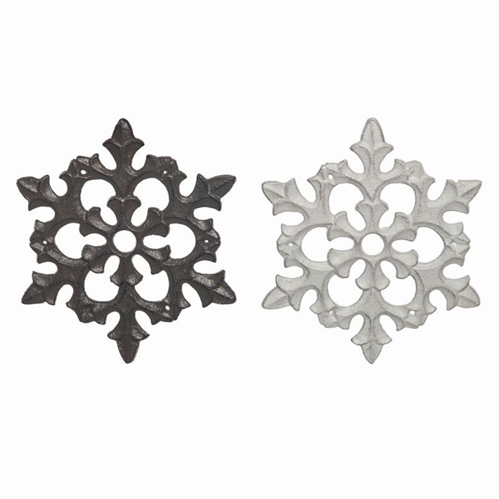 Cast Iron Snowflake Trivet 2 Asst | Ivystone