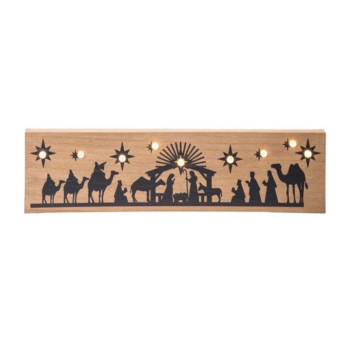 MDF Light Up Nativity Scene Wall Decor | Ivystone