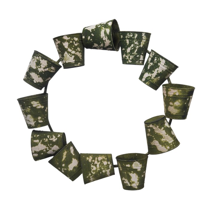 Metal Mossy Pot Wreath | Ivystone