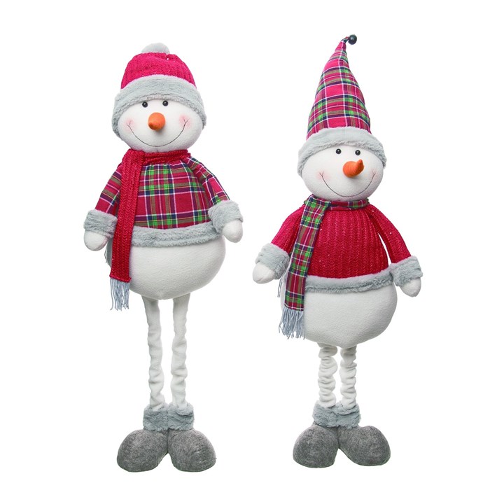 Jumbo Telescoping Plush Snowman 2 Asst | Ivystone