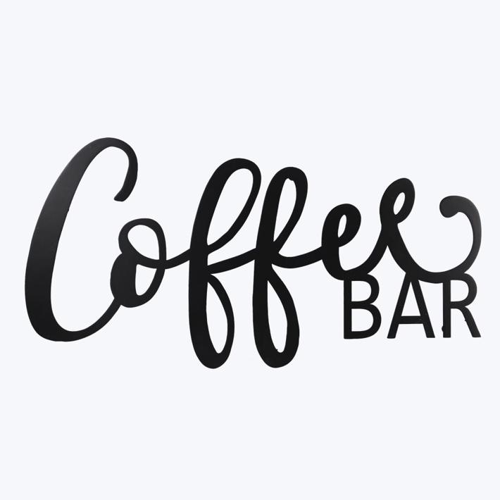 Metal Laser Cutout Large Coffee Bar Wall Sign | Ivystone