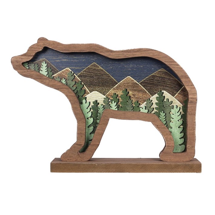 Wood Bear Cutout Tabletop Decor | Ivystone