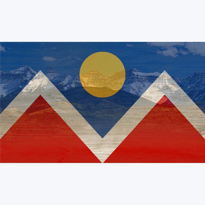 Wood Denver Flag Wall Plaque | Ivystone