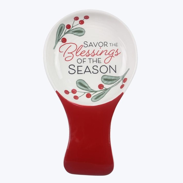 Ceramic Christmas Blessing Spoon Rest | Ivystone