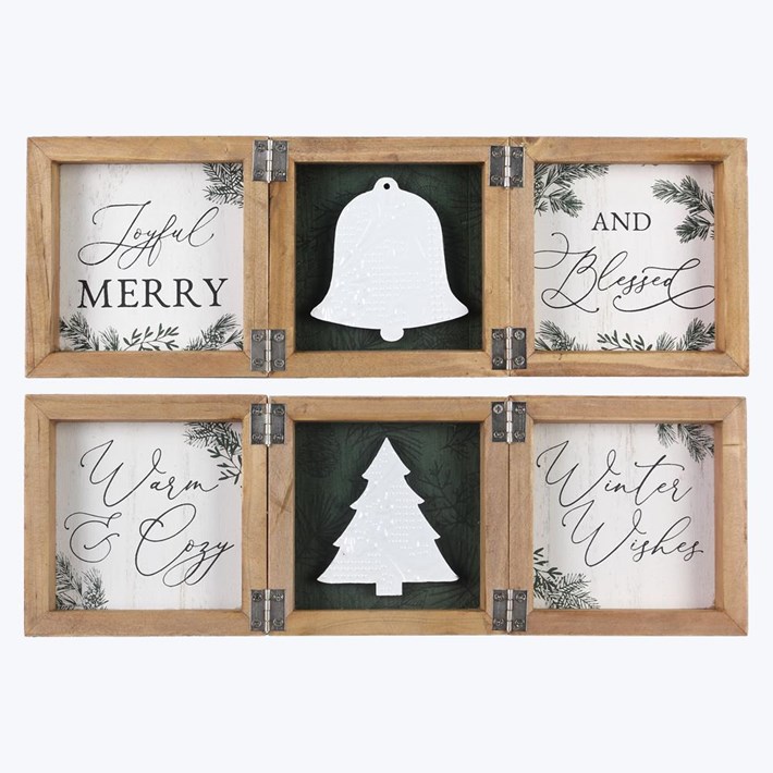 Wood Wintergreen Hinged Signs, 2 Assorted | Ivystone